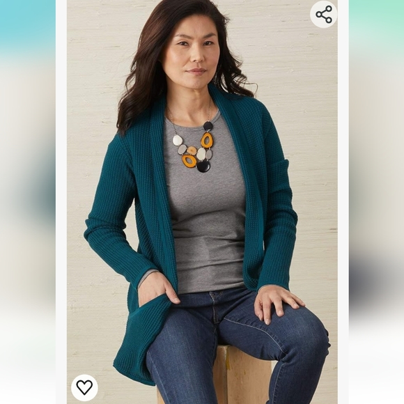 fair indigo | Sweaters | Fair Indigo Alpacatanguis Waffle Knit Cardigan ...